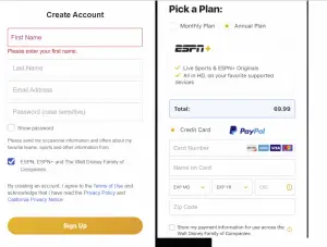 ESPN Plus Subscription offer your Subscription price is $6.99