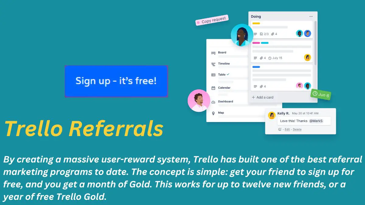 Trello Referral Bonus: Get a Free Golden month on referrals