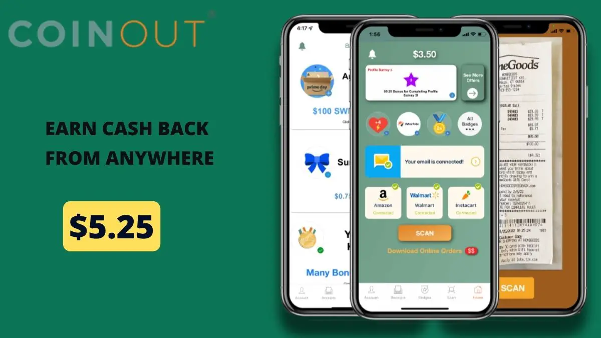 CoinOut Promotion: [Offer] Join and get $5.25 when you sign up