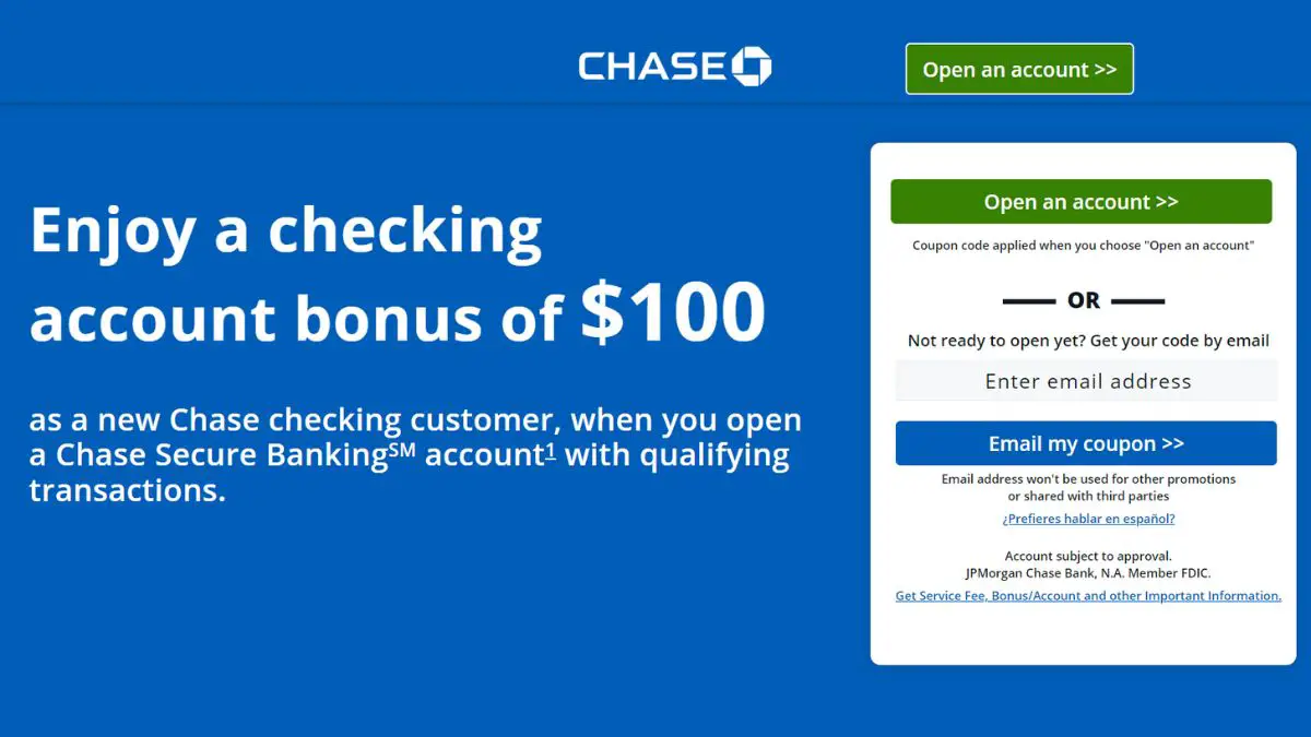 Chase Bank Sign Up Bonus: Earn up to $500 instantly